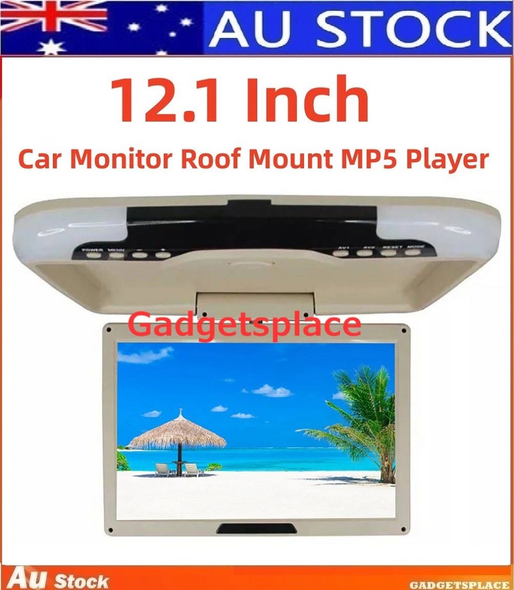 1080P 12.1 inch Car roof ceiling Monitor Flip Down TFT LCD Car Roof MP5 ...