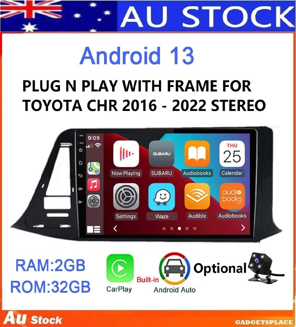 For Toyota CHR CH-R 2016 - 2022 Android 13 Car Stereo Radio CarPlay ...