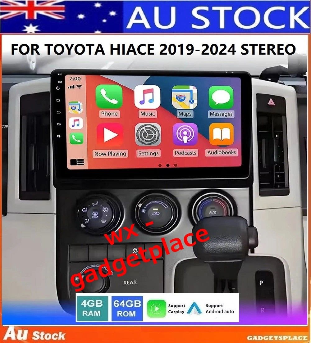 4+64GB fit for toyota hiace stereo 2019 - 2024 headunit carplay radio ...