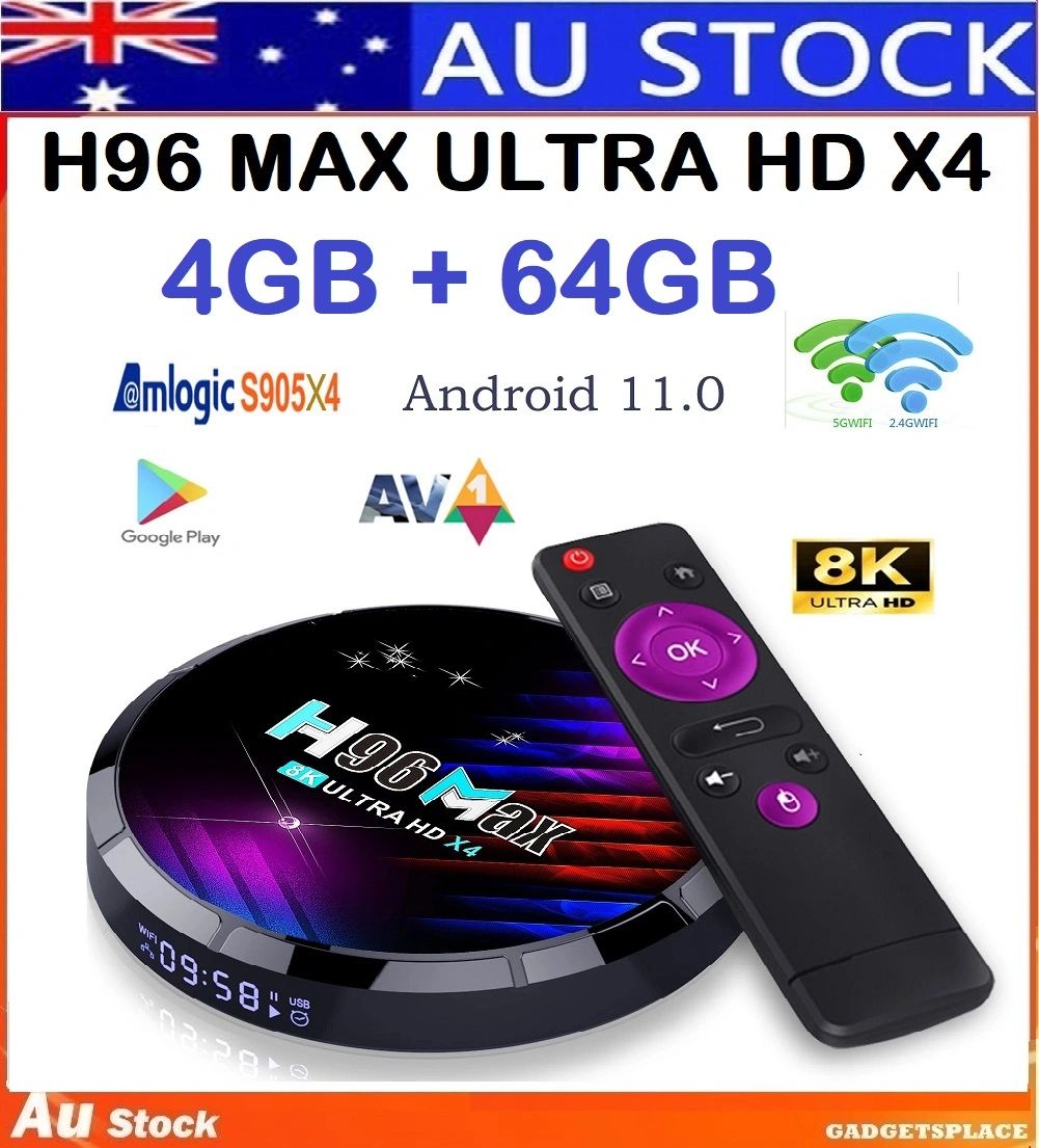 2022 New H96 Max X4 tv box 4GB + 64GB Amlogic S905X4 Android 11 dual ...