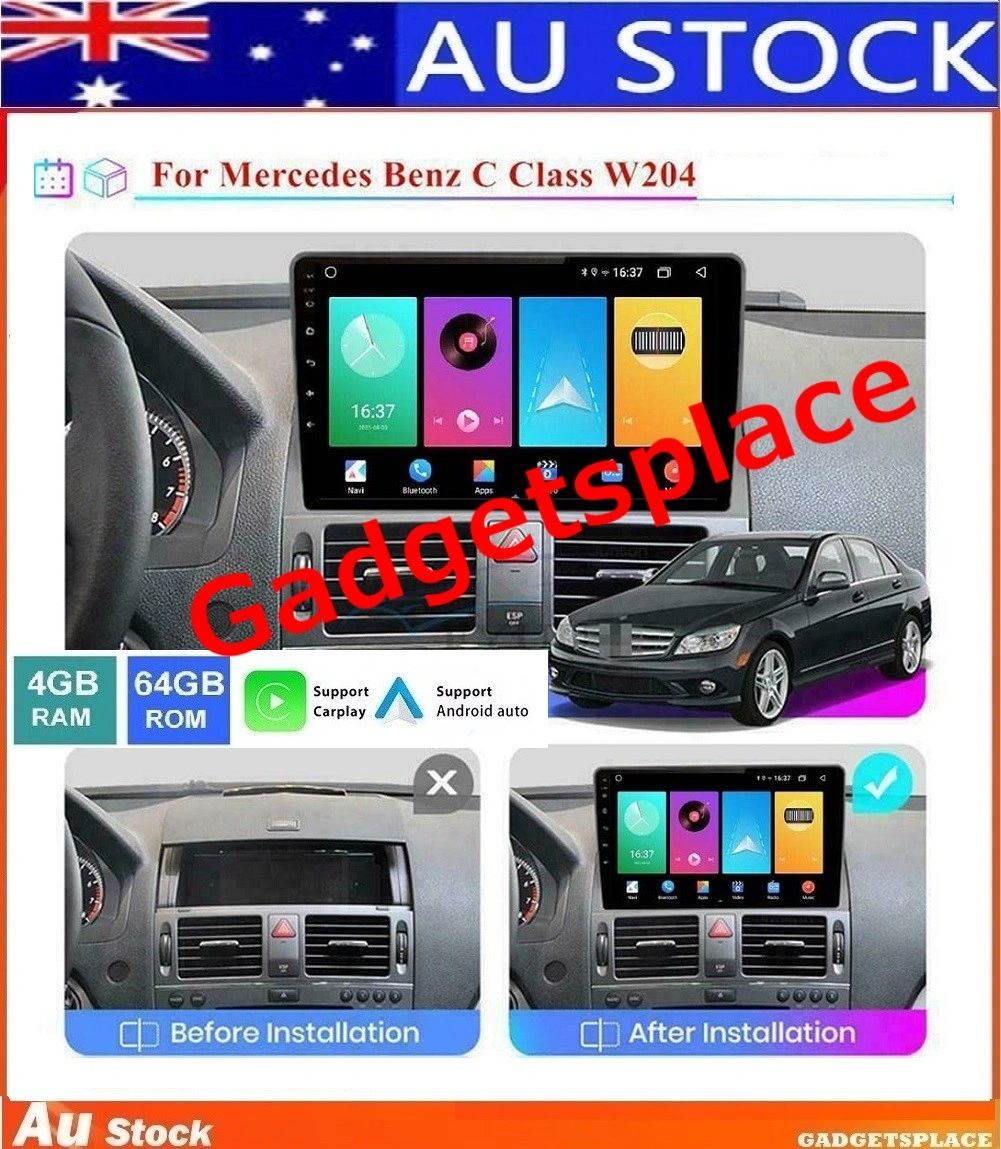 4+64GB For Mercedes Benz C Class W204 S204 C200 Stereo 2007 - 2012 ...