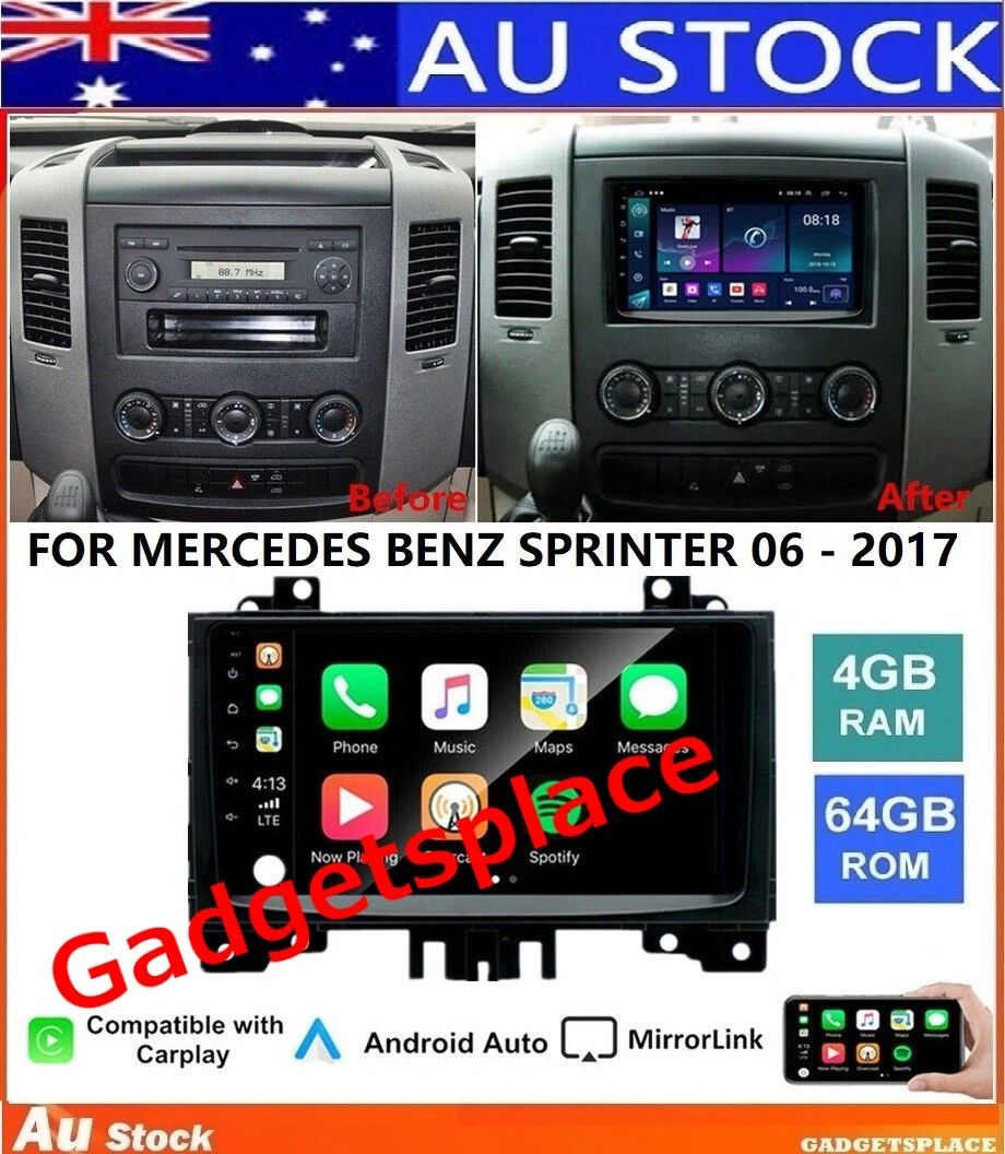 4+64GB For Mercedes Benz Sprinter 2006 - 2017 Android auto Car Stereo ...