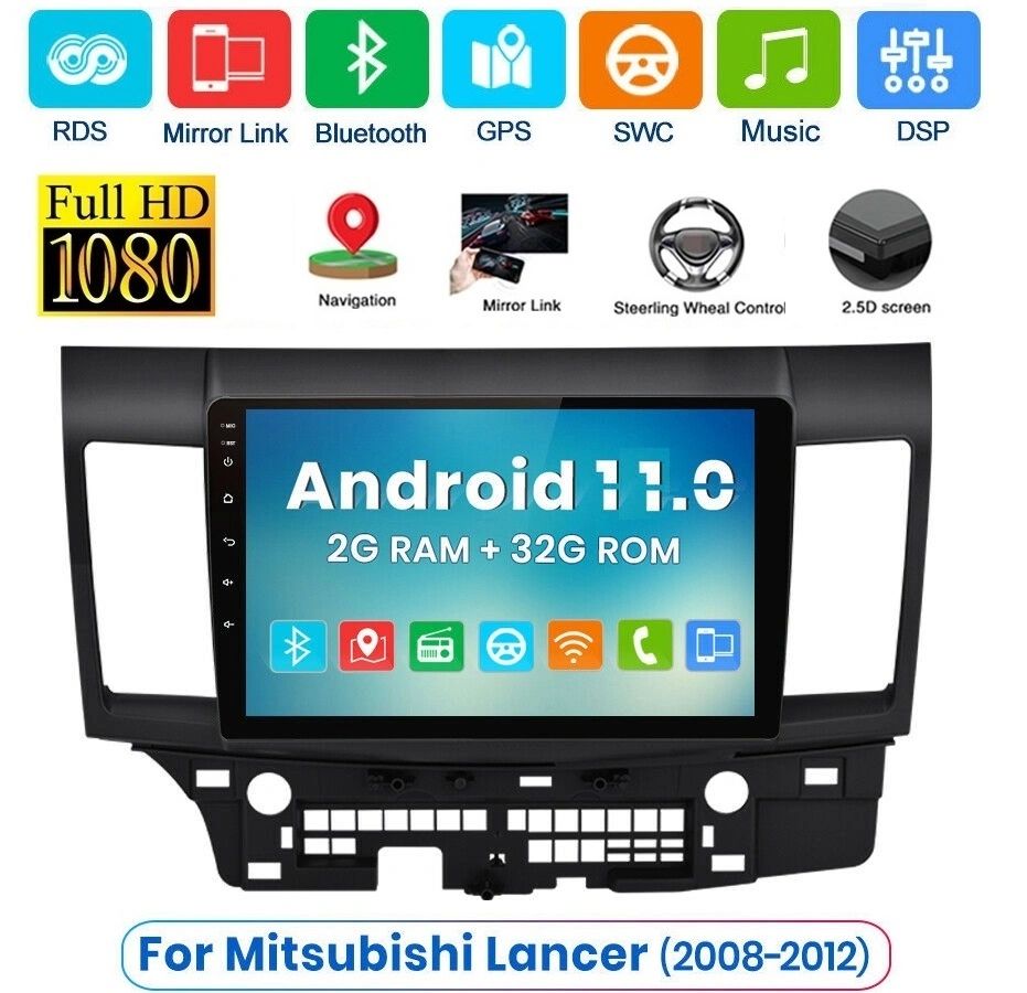 2008 - 2017 Mitsubishi Lancer Plug n play Car carplay Stereo Radio 10 ...