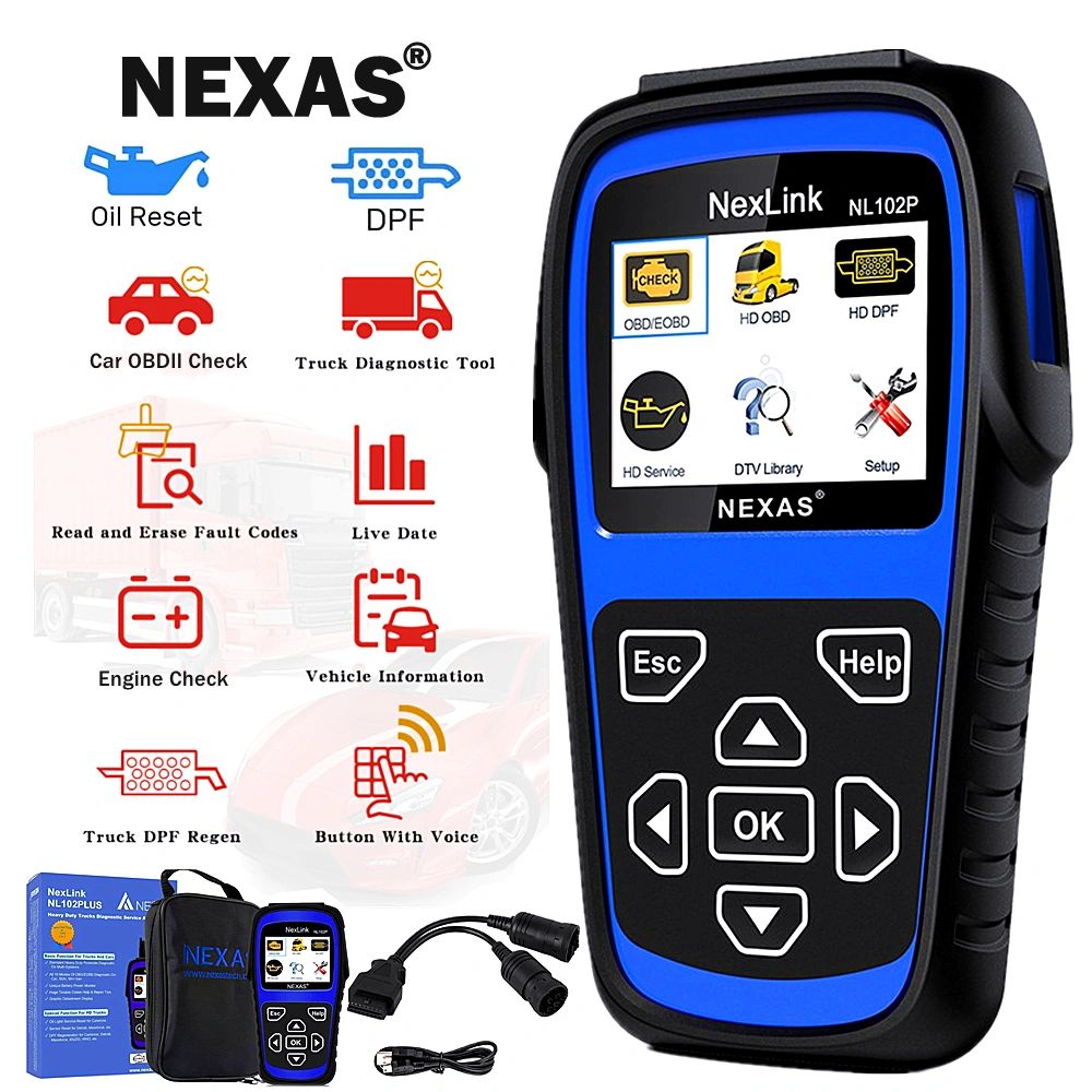 nexas Nexlink NL102p Plus OBD2 obd2II Heavy Duty Truck and car Scan ...