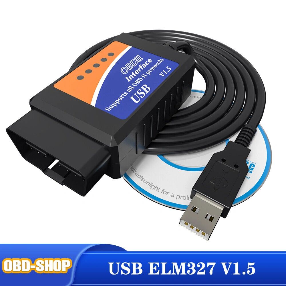 ELM327 USB Interface OBDII OBD2 Auto Diagnostic Fault Code Scanner ...