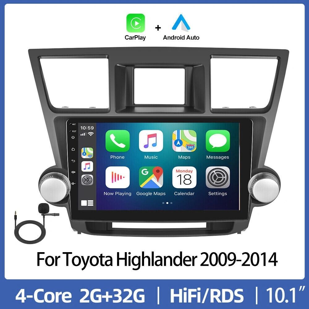 For Toyota Highlander Kluger 2009 - 2014 Android 12 carplay Car Stereo ...