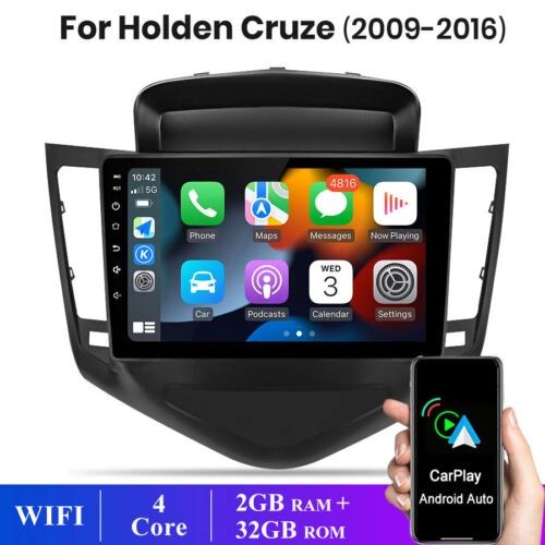 9 inch CarPlay Head Unit GPS Stereo Radio android 12 For Holden Cruze ...