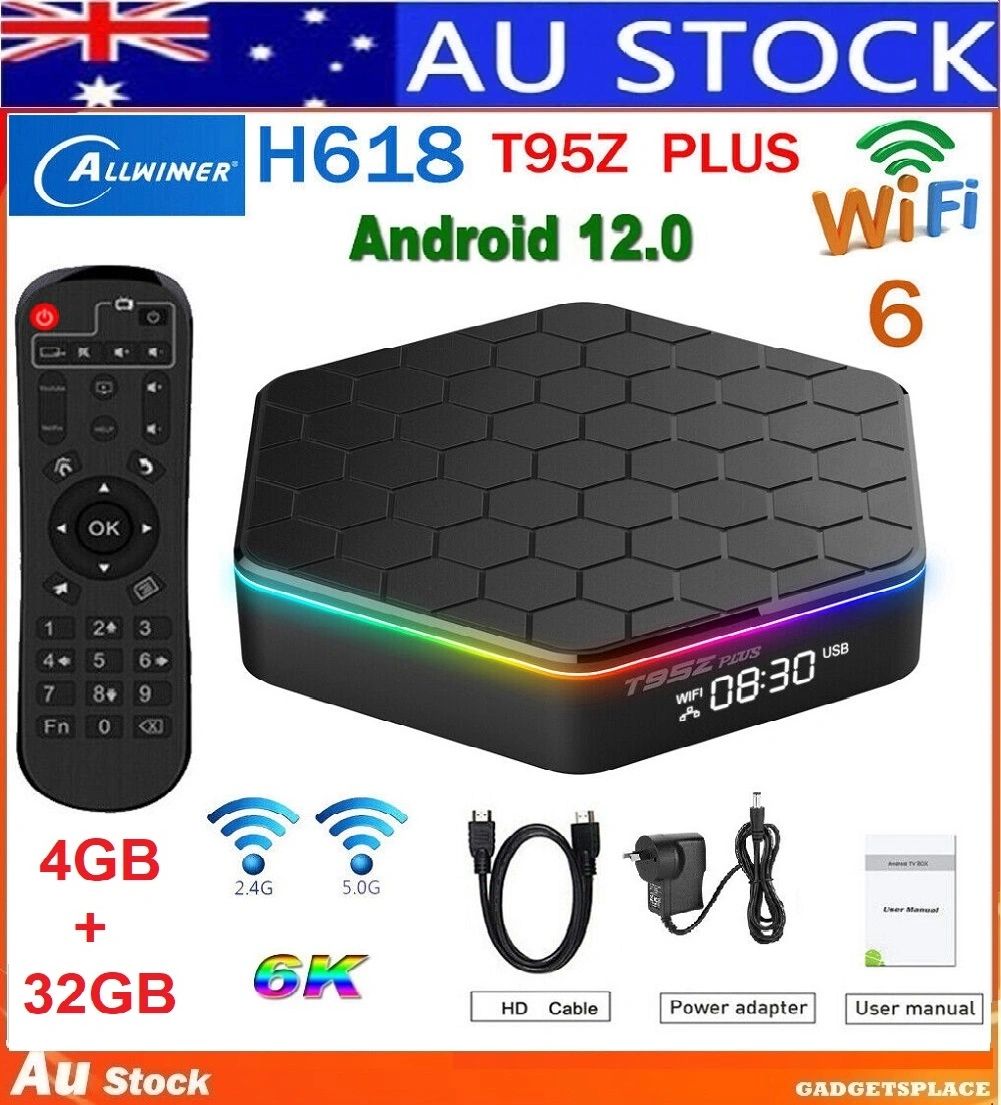 latest Android 12 T95Z Plus Android 12 TV BOX H618 4GB RAM 32GB 5G Dual ...
