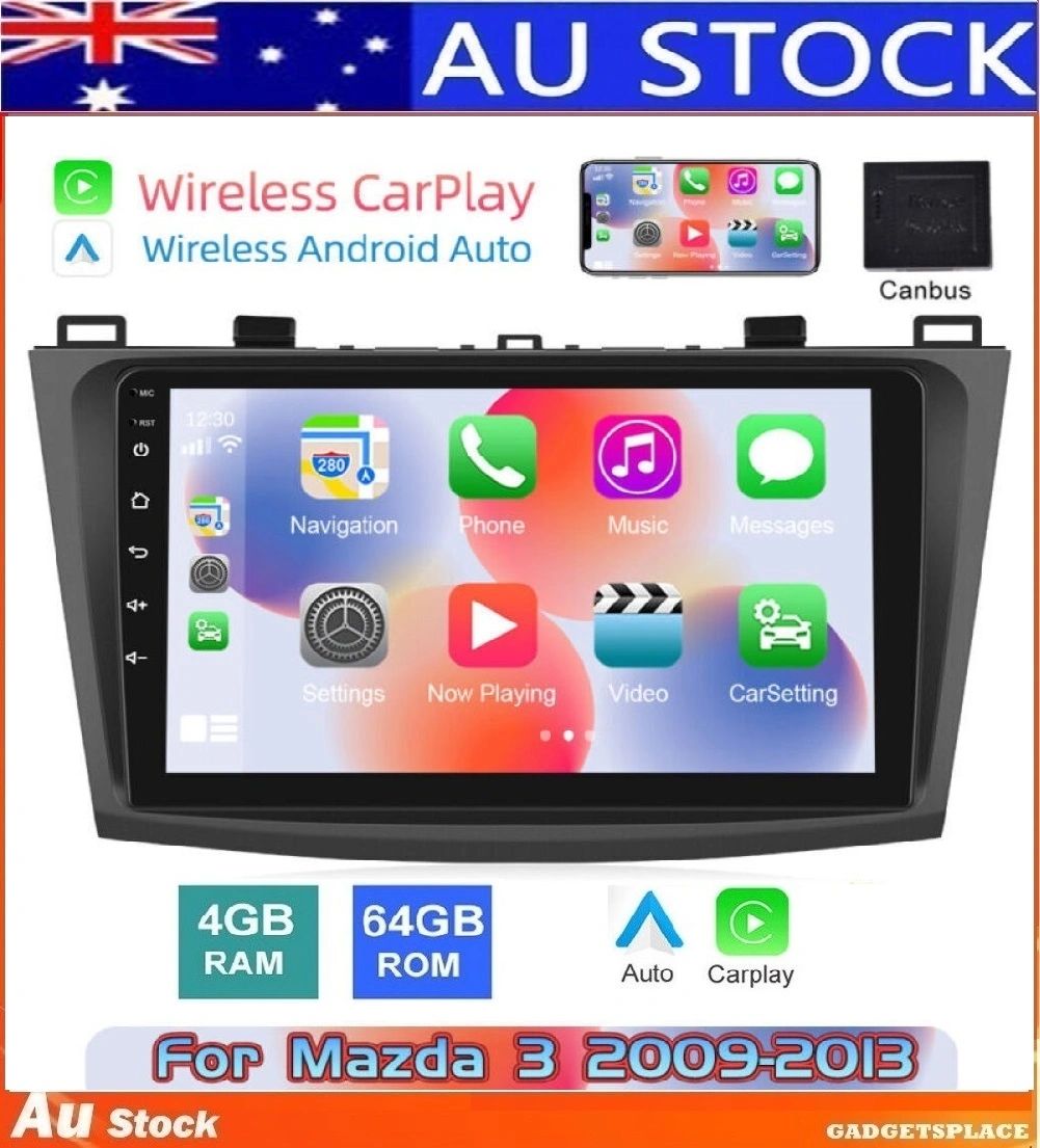 4+64GB For Mazda 3 stereo 2009 - 2013 head unit CarPlay Android Auto ...