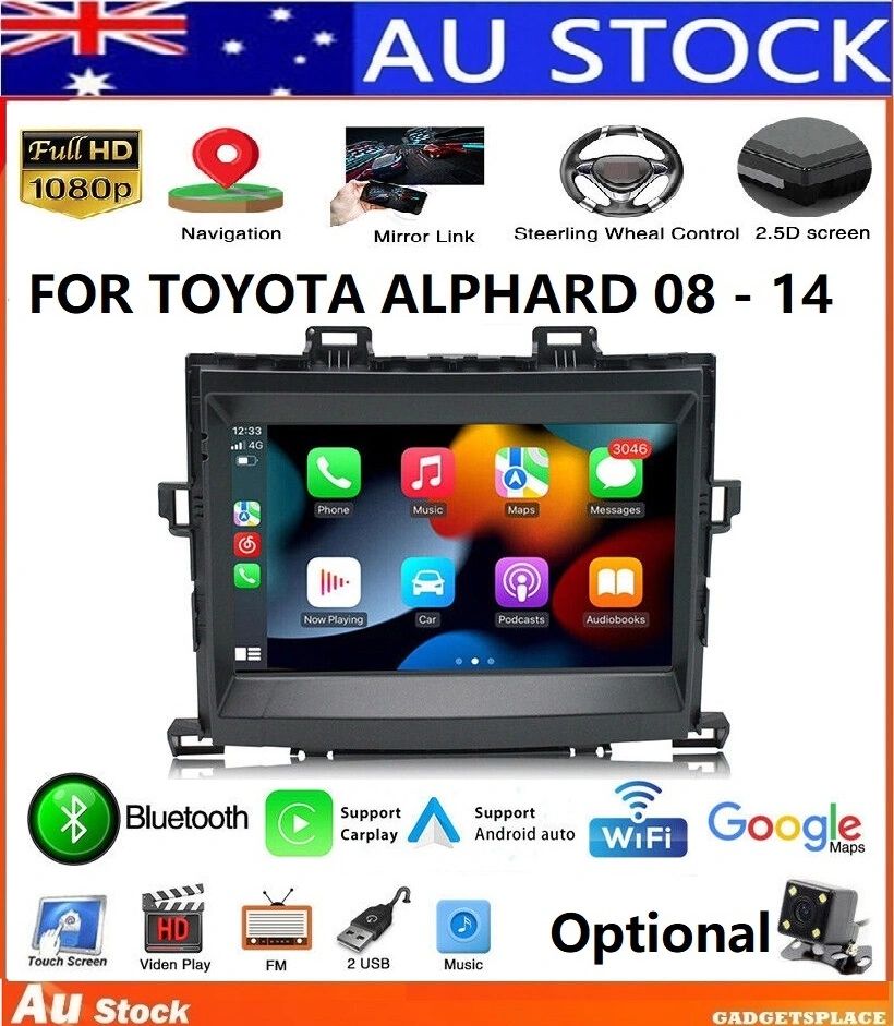 For Toyota Alphard 2008 - 2014 Android 13 Car Stereo Radio GPS Wifi ...