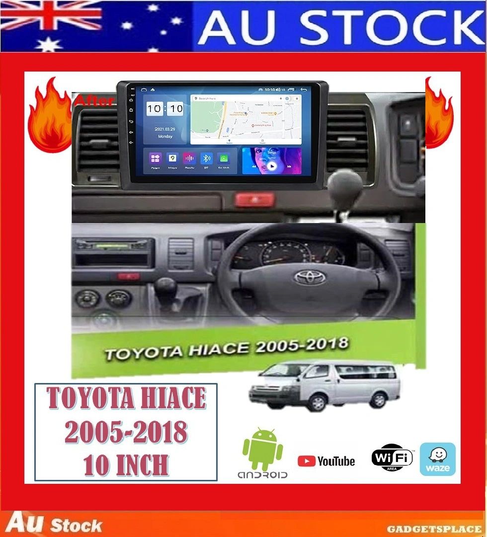 Toyota Hiace 2005 - 2018 Apple Carplay Car Stereo Android Radio ...