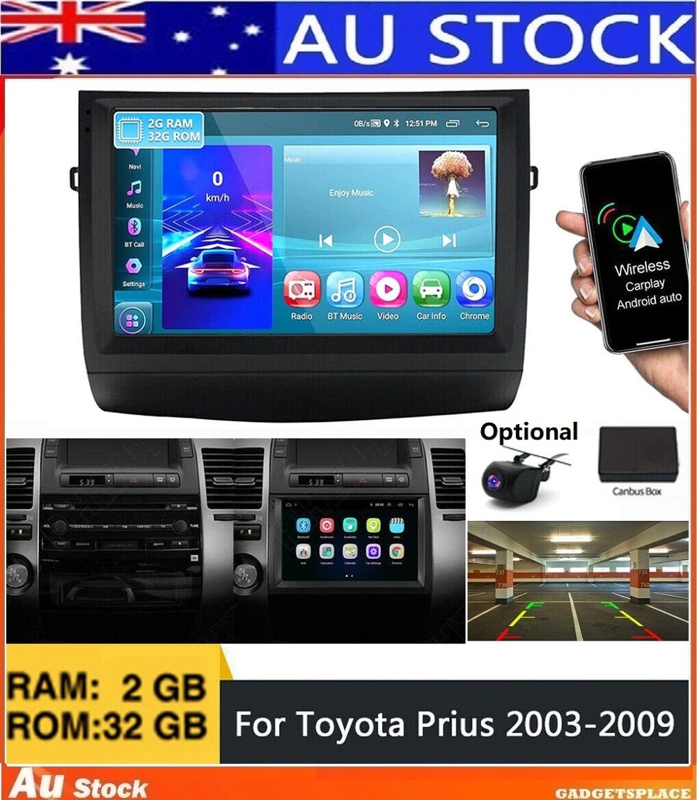 For 2003 - 2009 Toyota Prius Android Stereo Carplay FM Radio GPS Navi ...