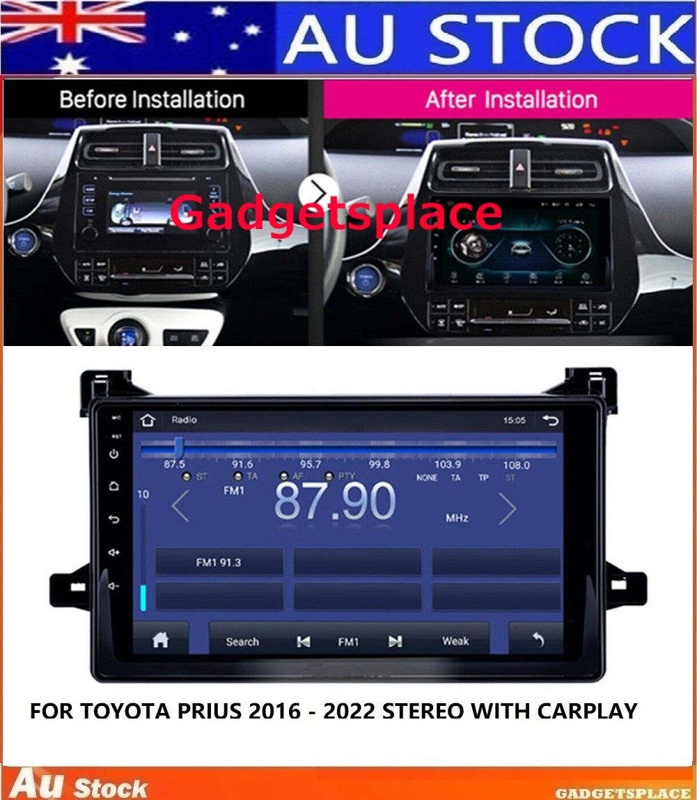 4+64GB Fit for Toyota Prius 2016 - 2022 carplay 9" Android 14 Stereo ...