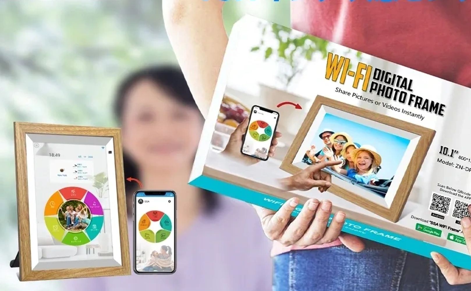 Moonka Online - 10.1インチデジタルフォトフレームWifi Moonka, 1年品質保証+24時間・販売サービス