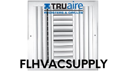 A304M - 12" x 12" 4-Way White Aluminum Wall/Ceiling Register