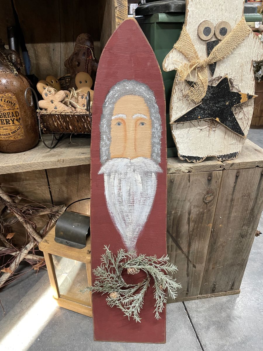 Santa on reproduction mink board
