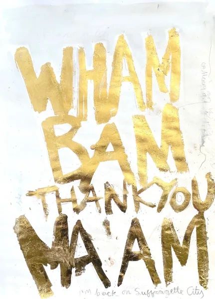 Nick Egan: Suffragette City (Gold on white edition)