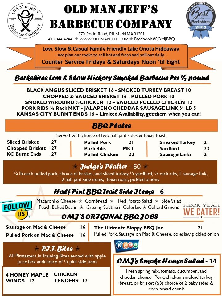 Old Man Jeff's - Brisket Ribs Pork Chicken, Chicken Wings Egg Rolls