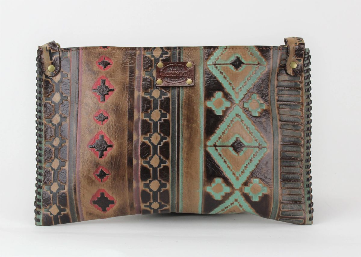 Sante Fe Navajo Leather Crossbody Bag