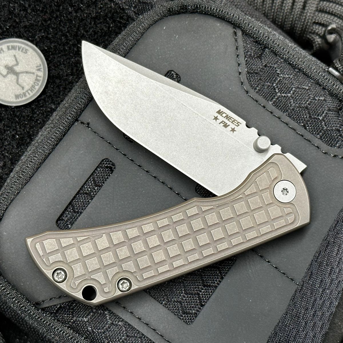 Mcnees Knives MAC2, 3.0" Matte SW, Bronze Ano (FRAG)