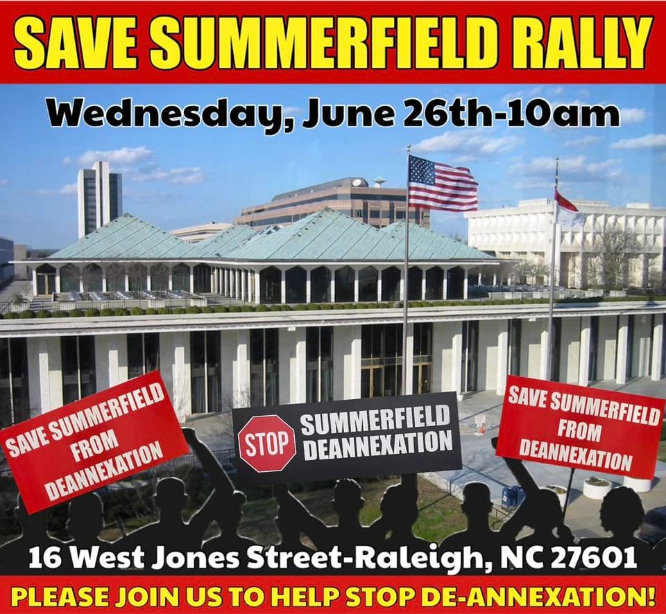 Rally In Raleigh For Summerfield And Small Towns In NC