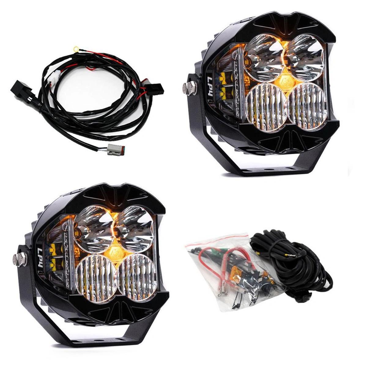 LP4 Pro LED Auxiliary Light Pod Pair Combo Lens