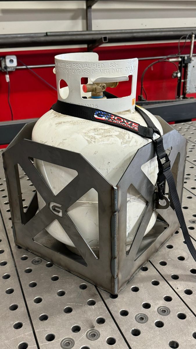 20LB Propane Tank Mount Assembled
