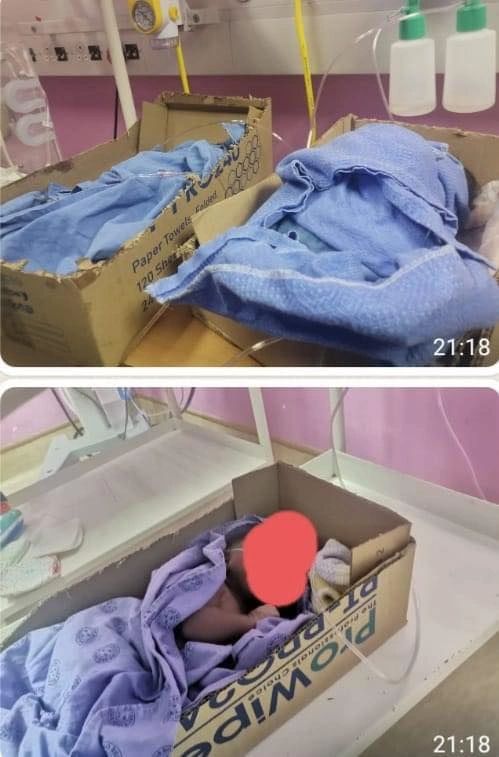 Newborn babies placed in boxes at Mahikeng Provincial Hospital
