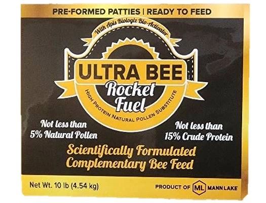 Ultra Bee Rocket Fuel Patties with Natural Pollen + Bio-Activator - 10 ...