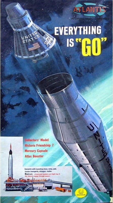 Atlantis ATS AMCH1833 Atlas w/ Launch Pad/Mercury Capsule 1:110