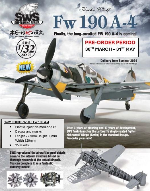 NEW RELEASE ZOUKEI MURA SWS22 Focke Wulf FW190 A-4 1/32 Scale