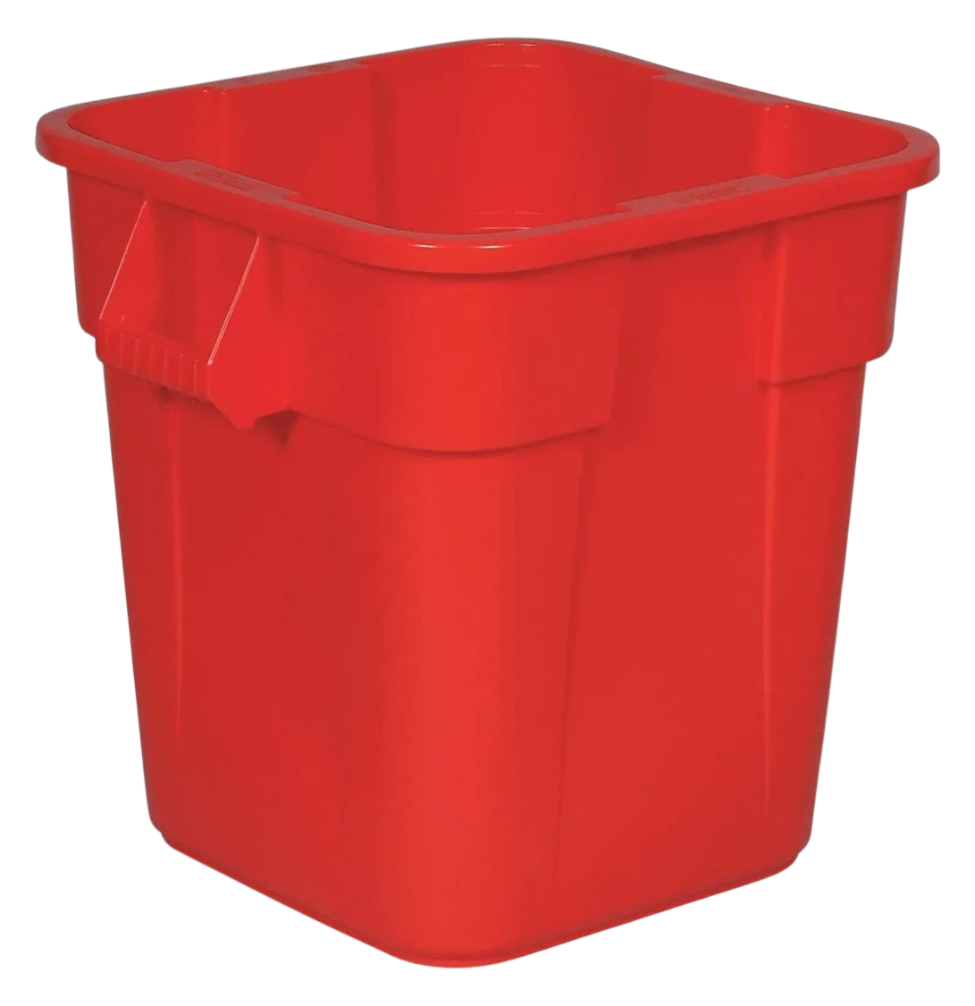 PROSAMEX, 5GAL, BOTE CUADRADO CON AGARRADERA, ROJO