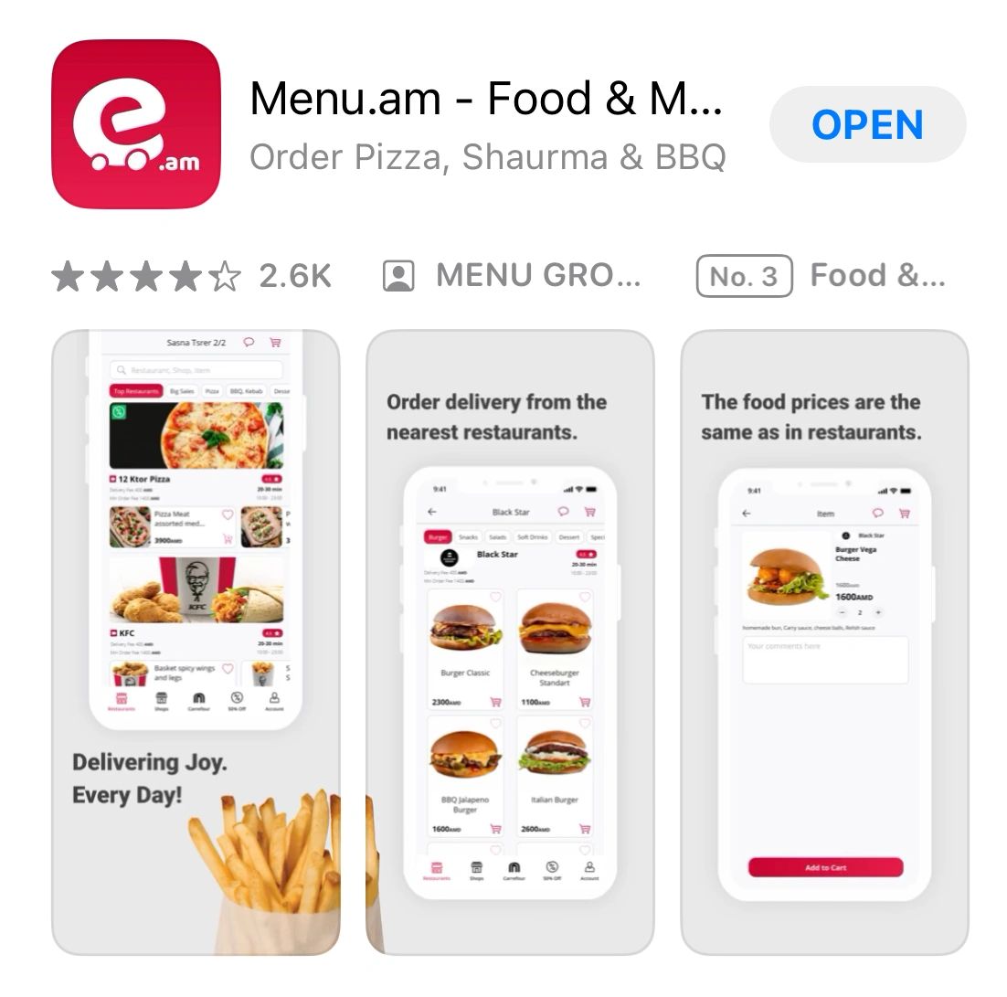 Food Ordering Apps for Digital Nomads in Armenia