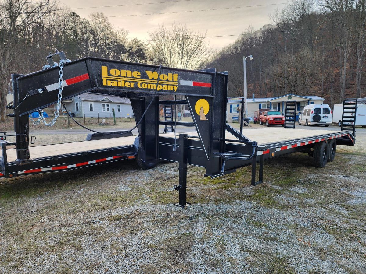 New 2025 Lone Wolf 102"x25ft 14K Gooseneck Trailer
