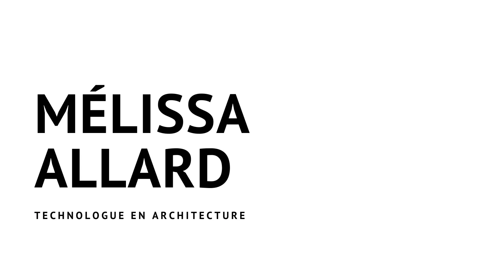 Plan d'Architecture - Mélissa Allard Technologue en architecture