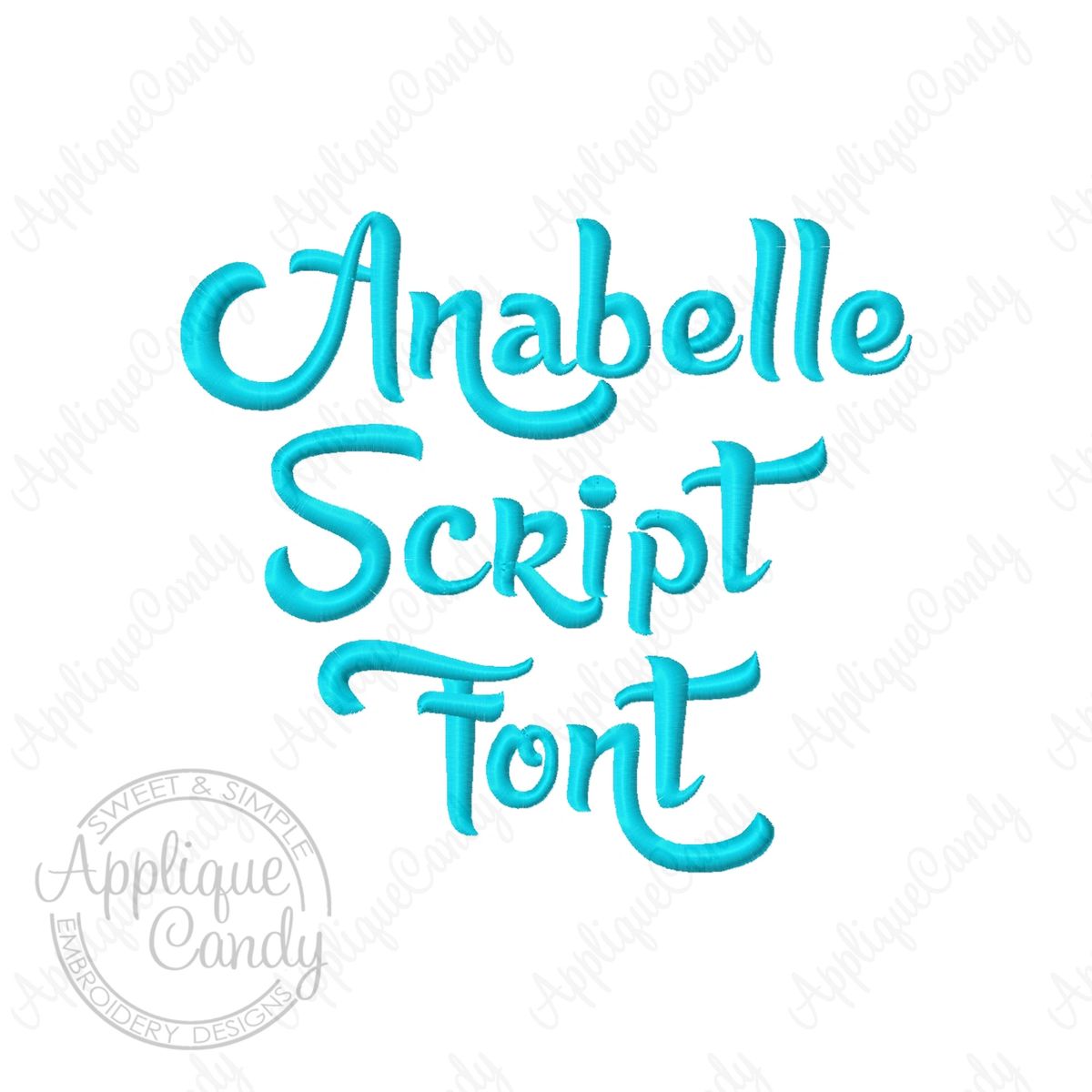 Anabella Script Embroidery Font
