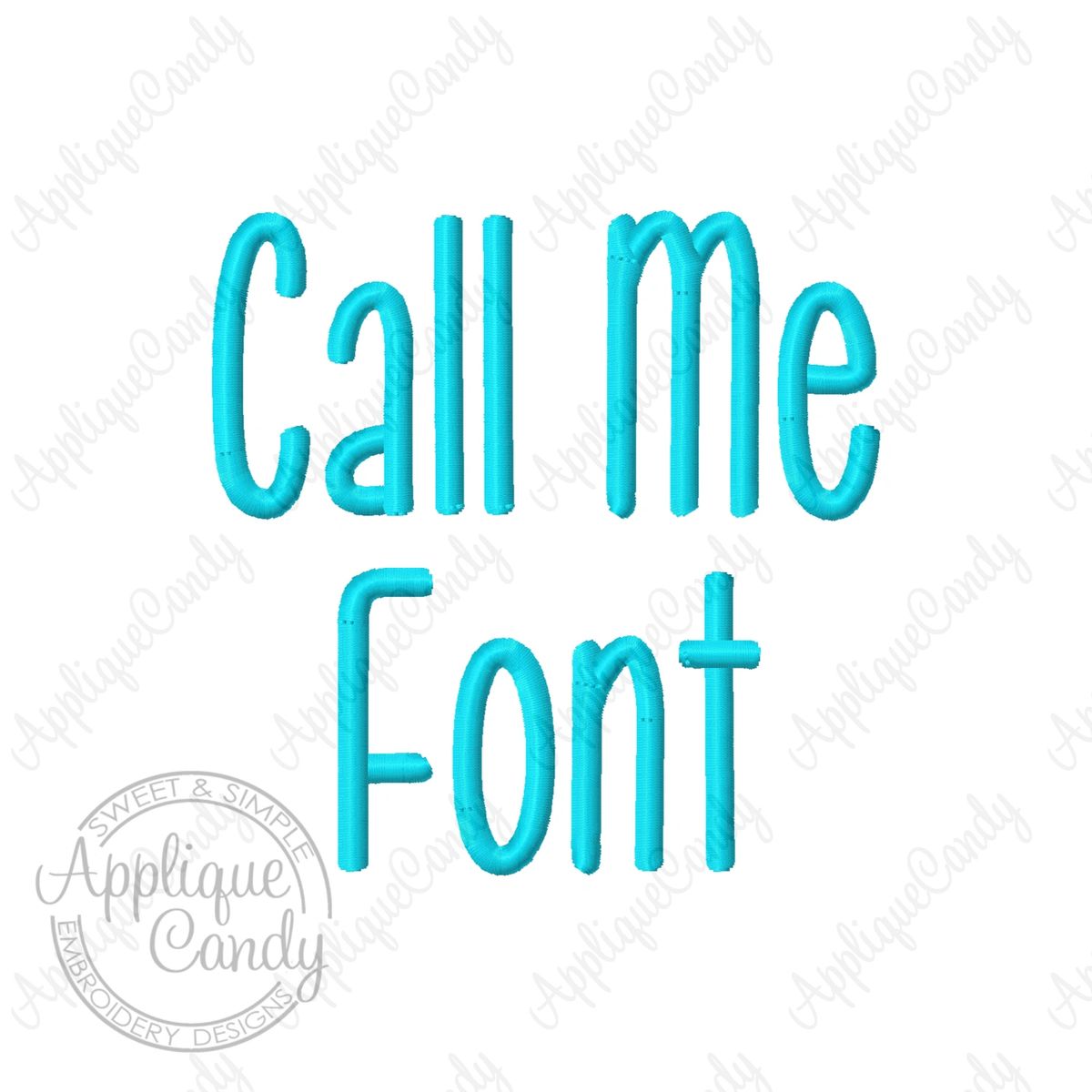 Call Me Embroidery Font