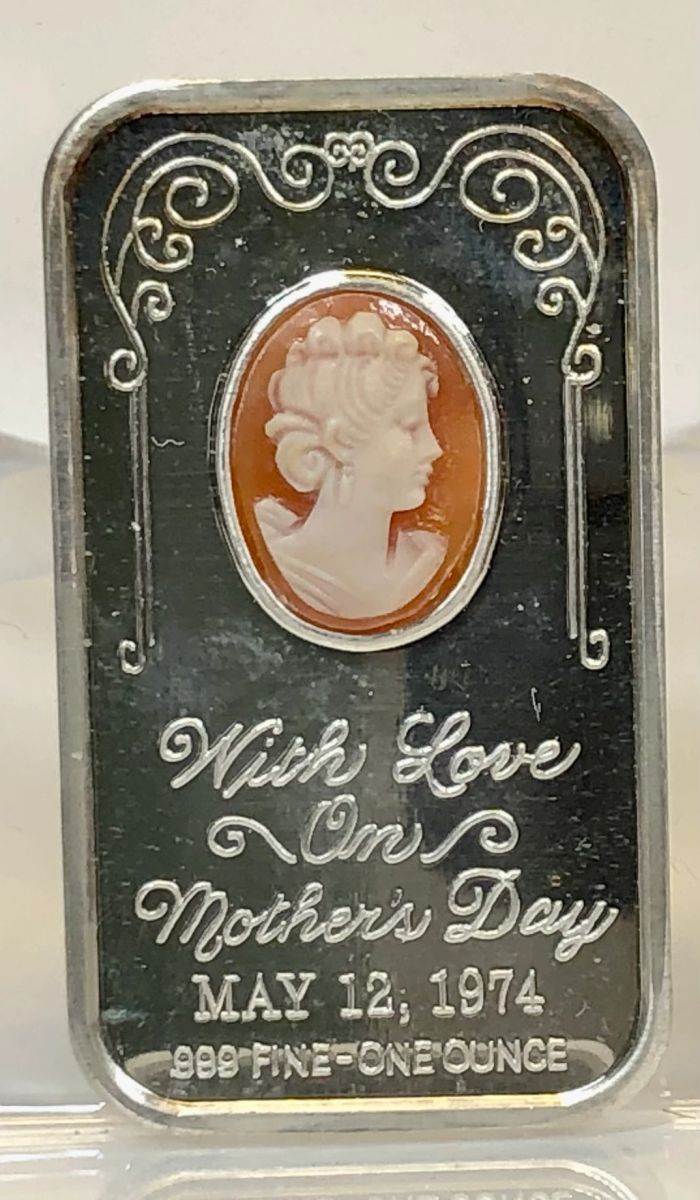 Cameo Facing Right Variety CEM-22 1 Troy Oz 999 Silver Art Bar ...