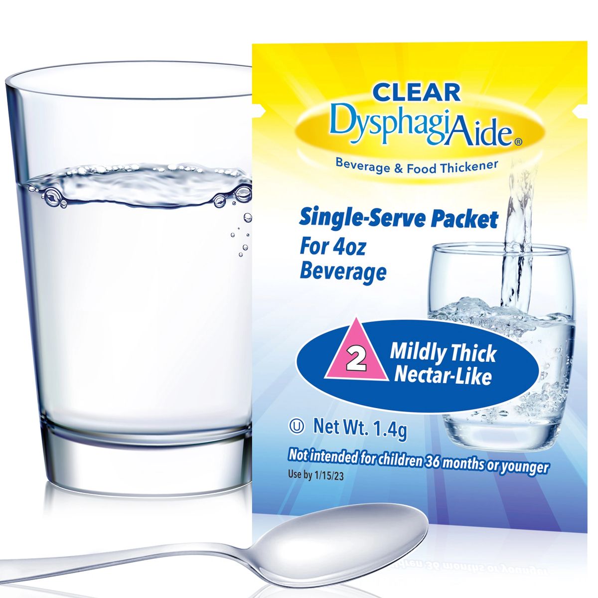 24-Count Level 2/Mildly Thick/Nectar-Like Clear DysphagiAide® Beverage ...