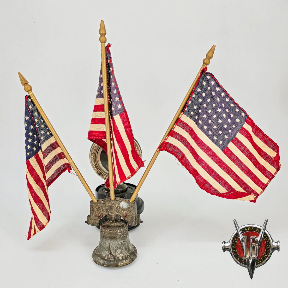 Vintage Hupmobile Boyce Moto-Meter with Liberty Bell Radiator Cap and ...