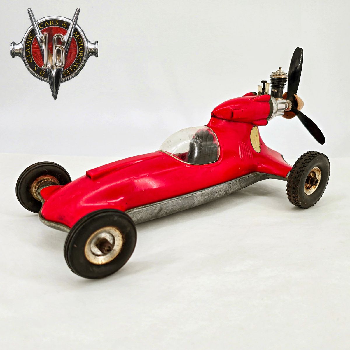 Vintage Thimble Drome "Prop Rod" Tether Car with Engine