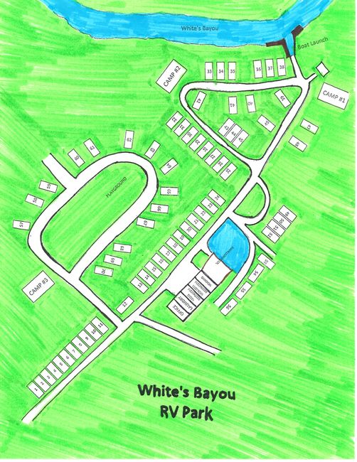 Park Map | White's Bayou RV Park, LLC