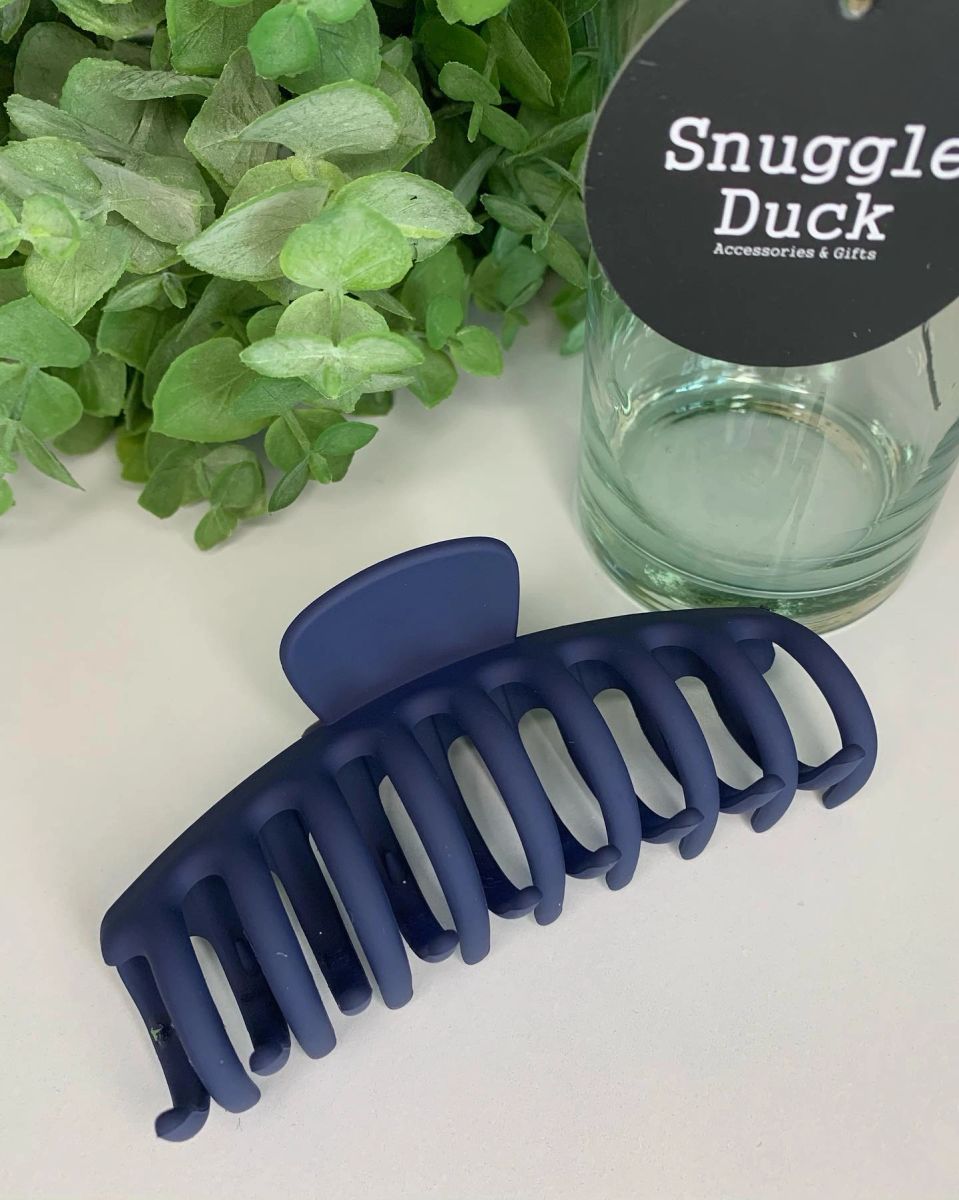Navy - Matte claw clip Large