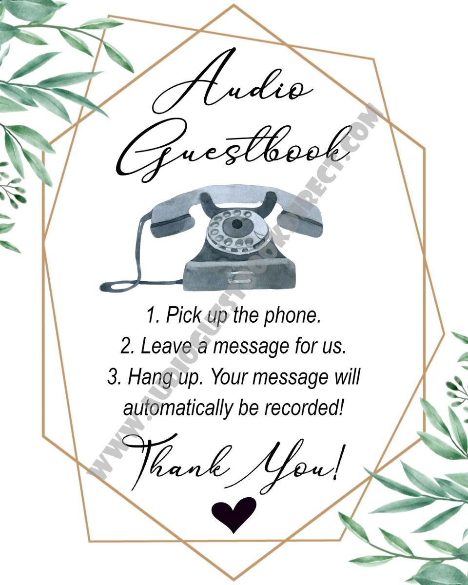 Audio Guestbook Signs