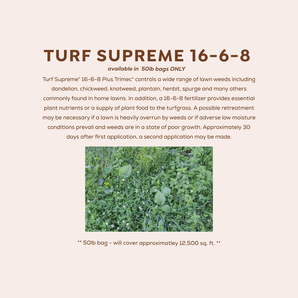 Desert Green Select Turf Supreme 16-6-8 Broadleaf - 50lb Bag