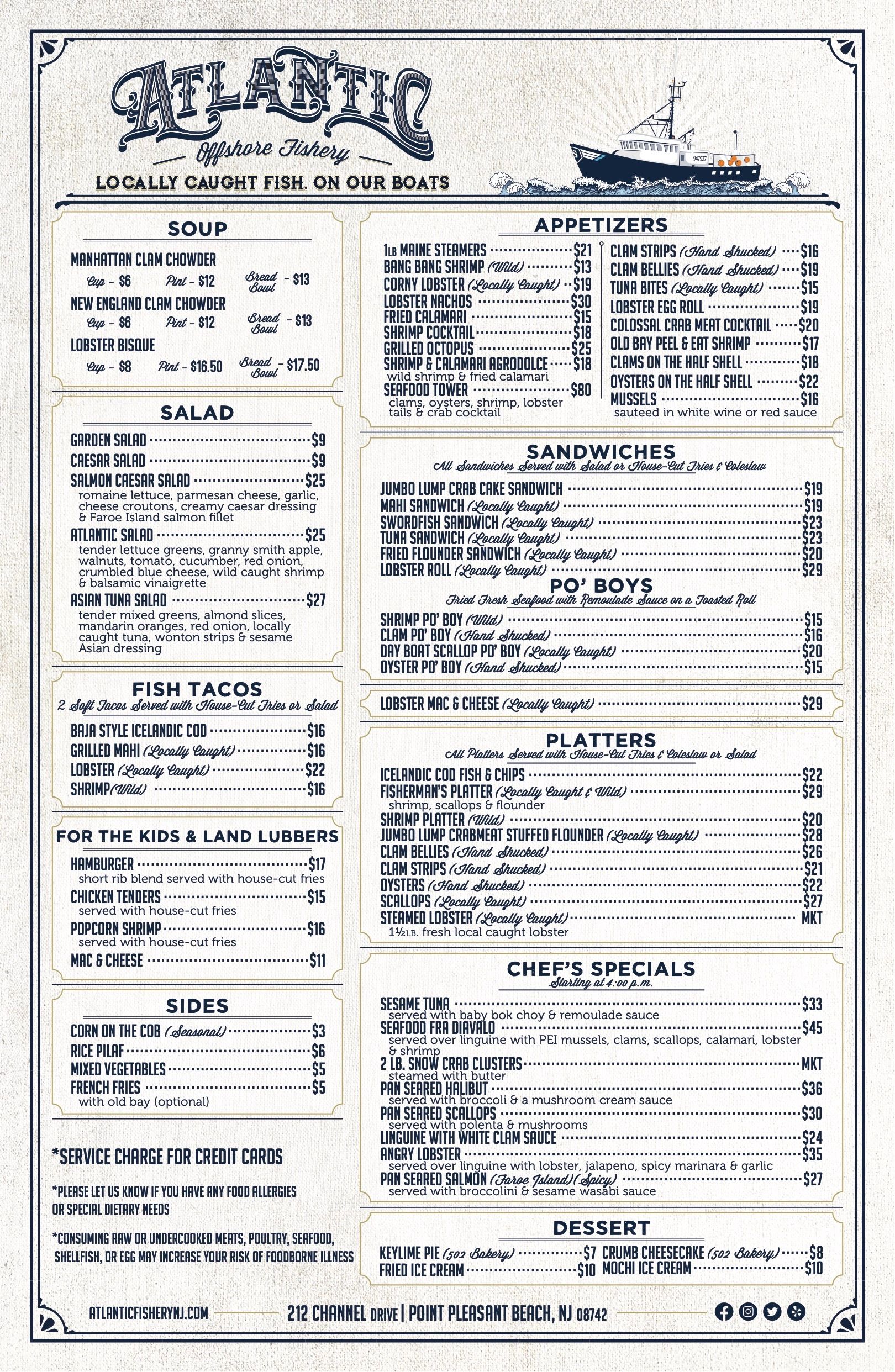 Seafood Menu LINK