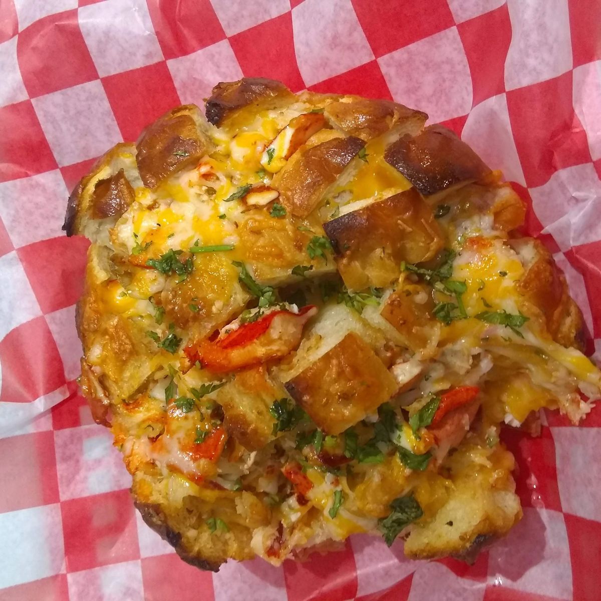 Cheesy Lobster Pull Apart Bread