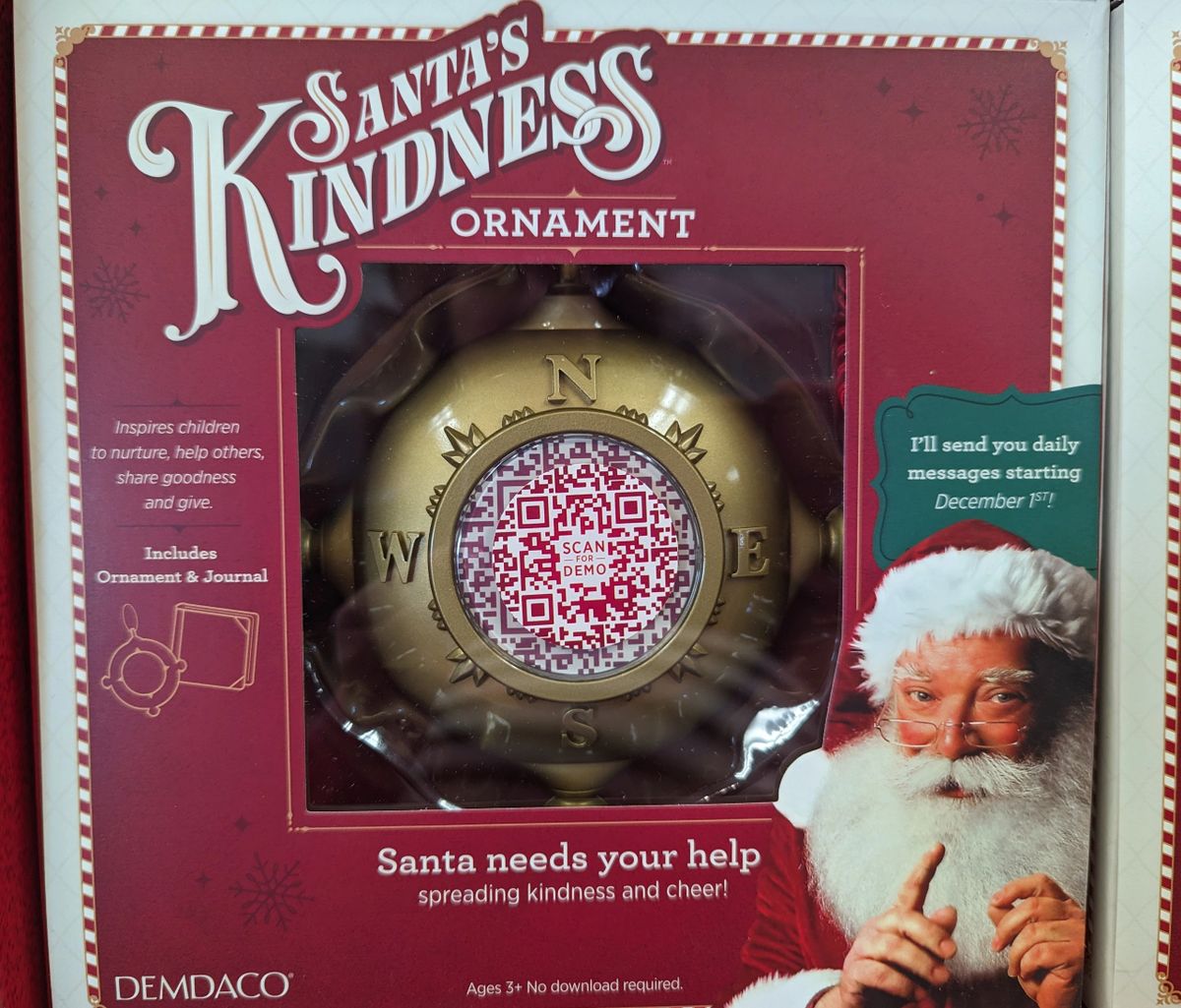 Santa's Kindness Ornament by Demdaco