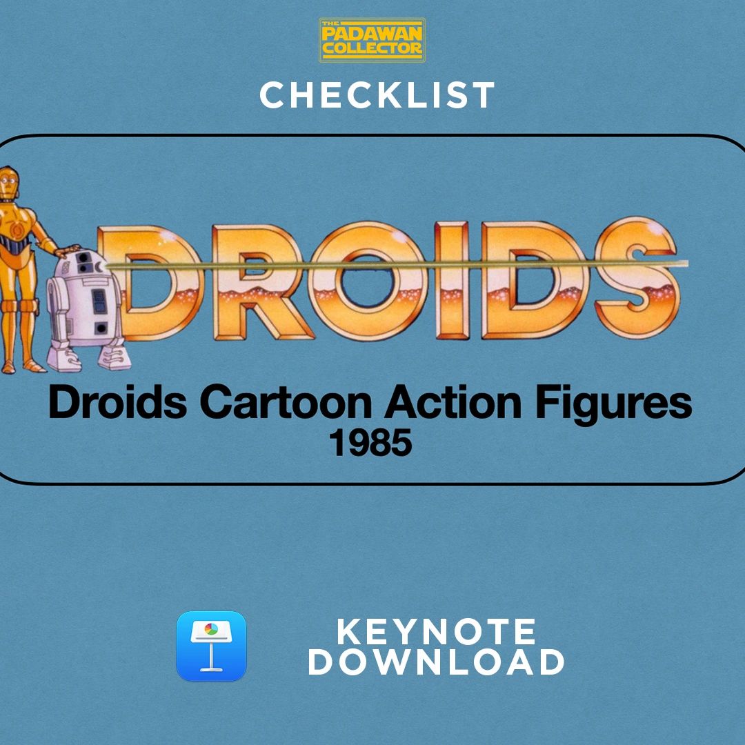 Droids Cartoon Action Figure Checklist 1985 - For Apple Keynote