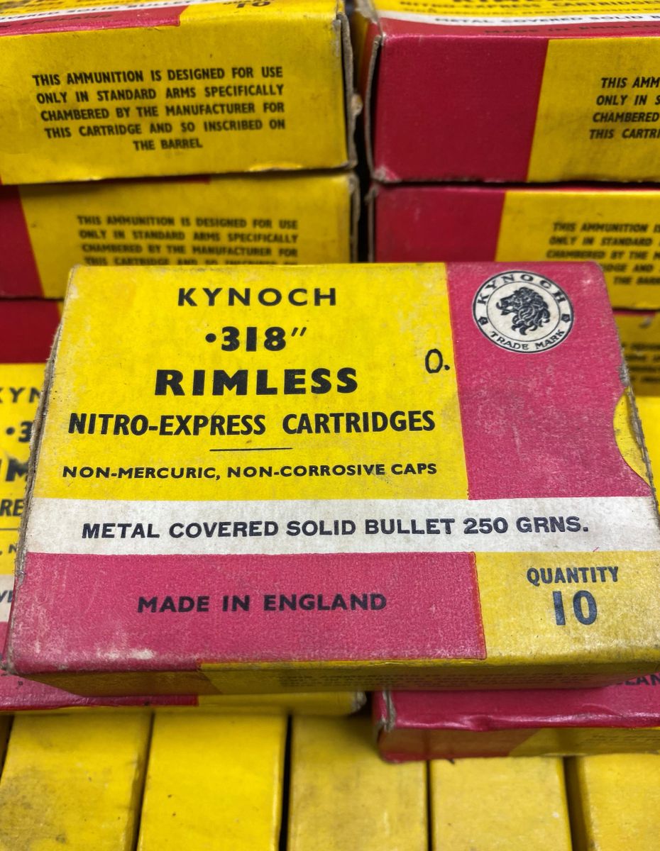 Kynoch .318 Rimless Nitro-Express Cartridges 250grn (10 per Box)